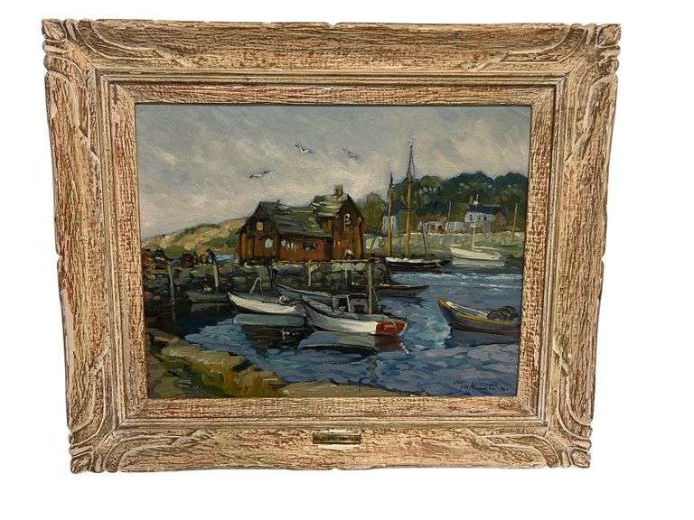 Listed Artist Joseph Giunta Oil on Board - Auctionology LLC