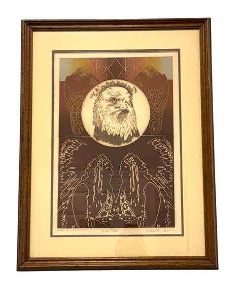 Vintage Phillip Turner Hand Colored Etching | "Wise Talk" Signed ...