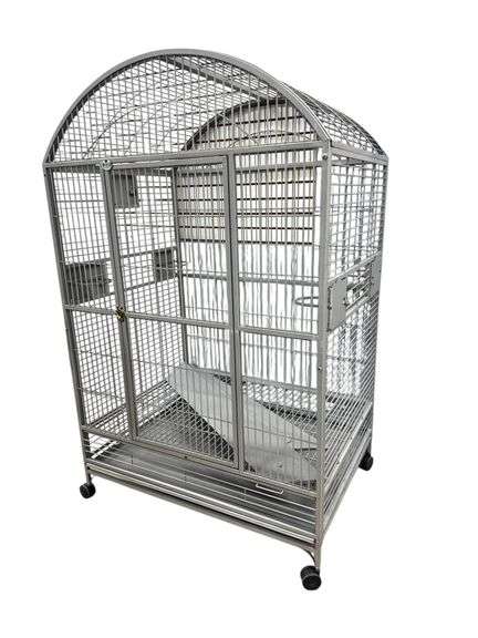 A & E Grey Bird Cage for McCaw & Parrots - Auctionology LLC