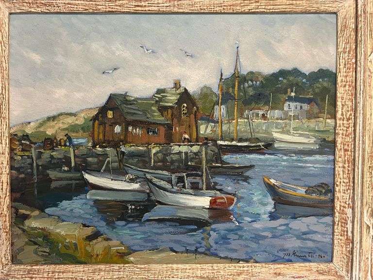 Listed Artist Joseph Giunta Oil on Board - Auctionology LLC