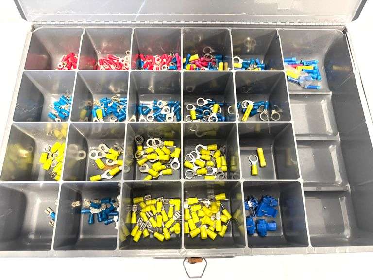 Electric Terminal Assortment Kit w/ Steel Organizer Box - Auctionology LLC