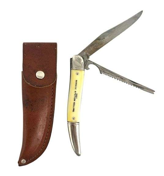 Vintage 1950's Fish Knife & Sheath by Colonial - Auctionology LLC