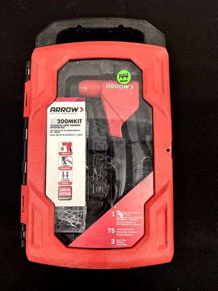Arrow RT200MKIT Headless One-Handed Rivet Tool Kit, Manual Riveter Set ...
