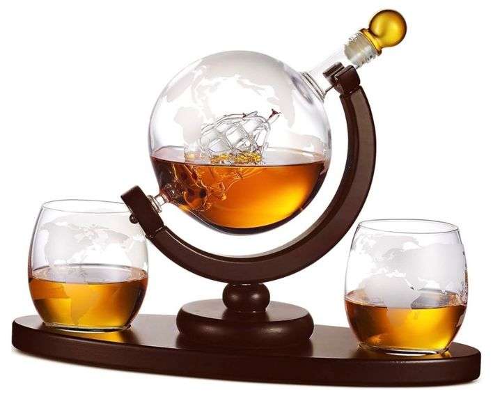 IMAX World Globe Decanter Set - Auctionology LLC