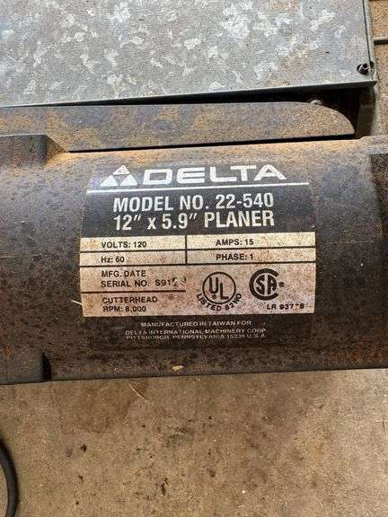 Delta 12-Inch Portable Planer - Auctionology LLC