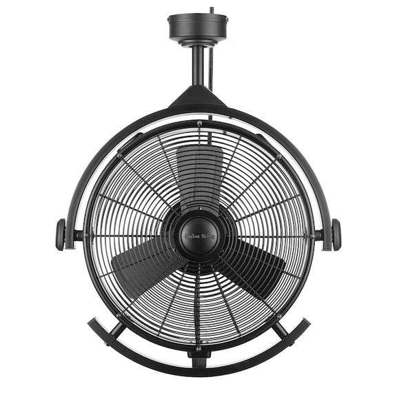 Harbor Breeze Cohort Garage Fan 18-in Outdoor Matte Black with Matte ...