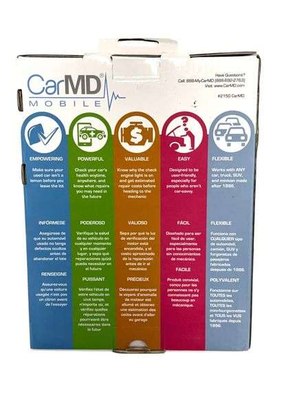 CarMD 2150 Bluetooth Code Reader for iOS and Android with Coverage for ...