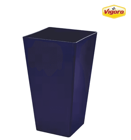 Lot of 6 - Vigoro Harmony Medium Cobalt Blue Plastic Square Planters (11.5 in. L x 11.5 in. W x ...