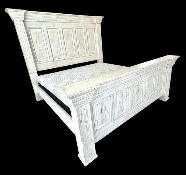 Elements Furniture 6pc King Bedroom Suite - Olivia White - Auctionology LLC